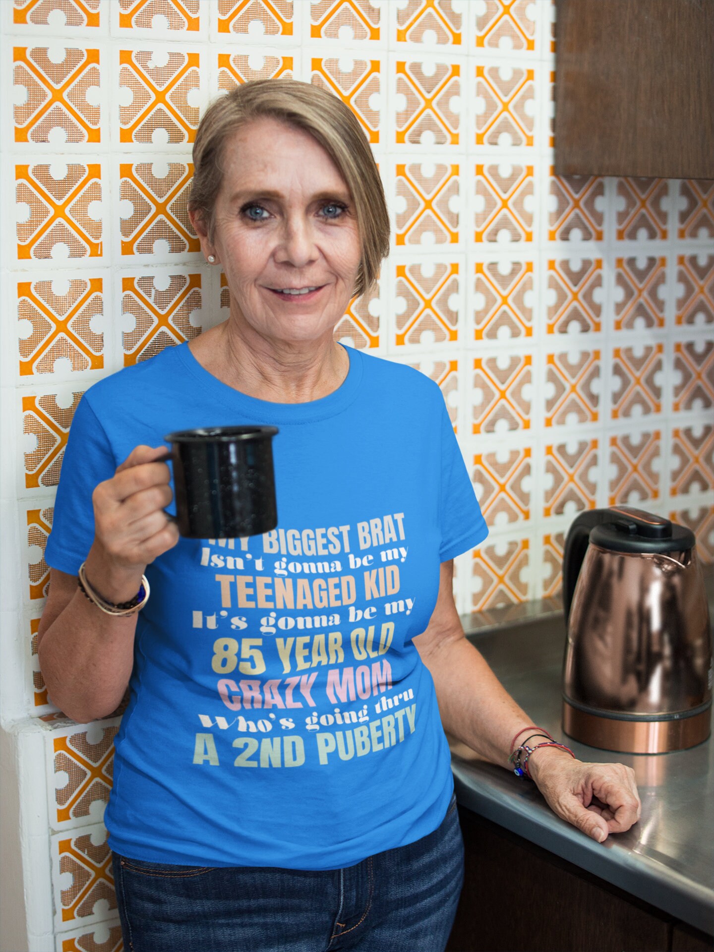 Crazy Older Mom Tee Shirt,groovy Older Ladies,older Rocker Chicks,sexy ...