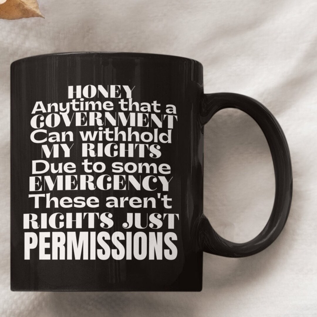 Patriotic Coffee Mug,freedom and Permission,martial Law,american ...