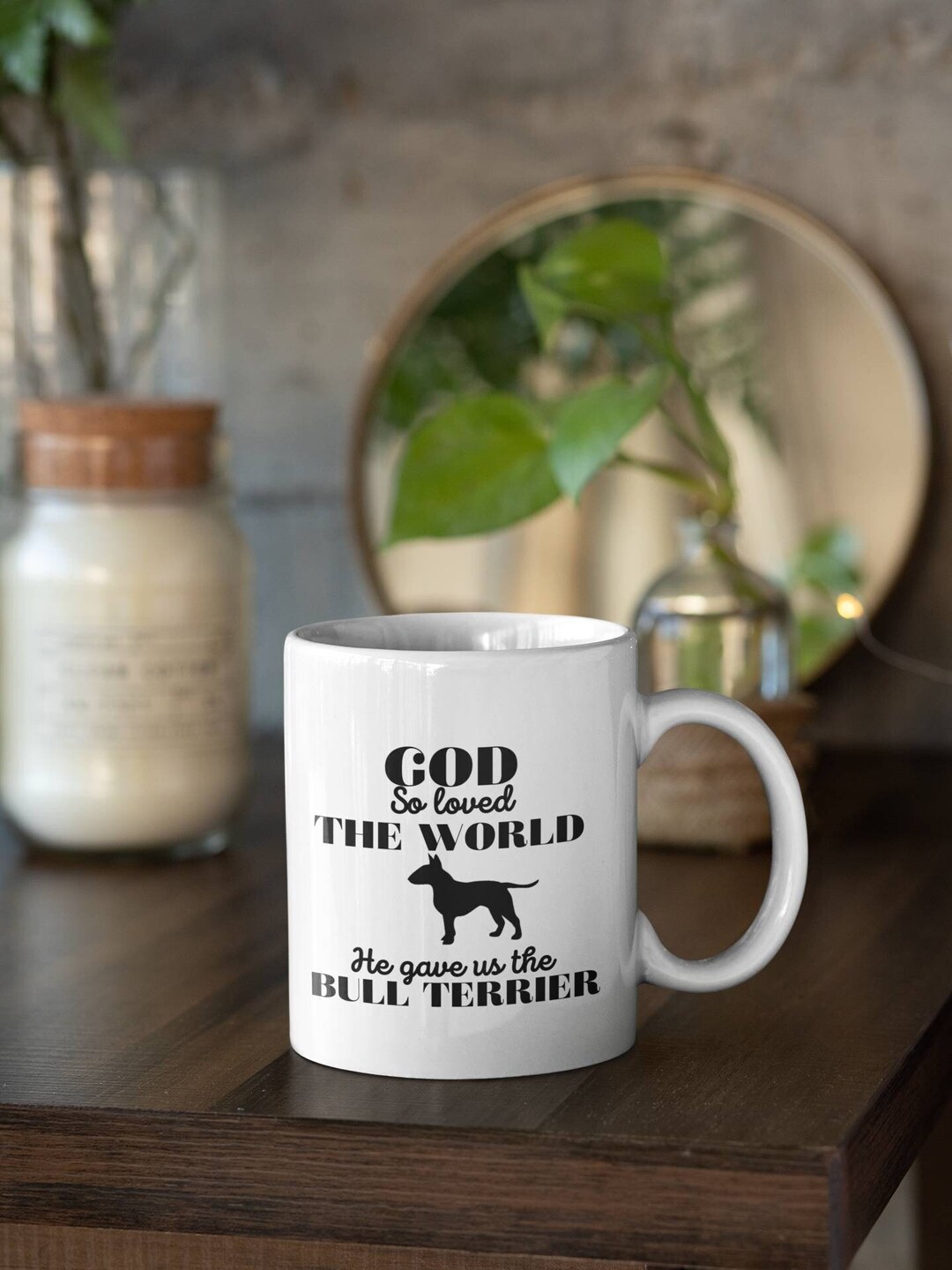 God Gave Us the English Bull Terrier Mug,english Bull Terriers,the Love ...
