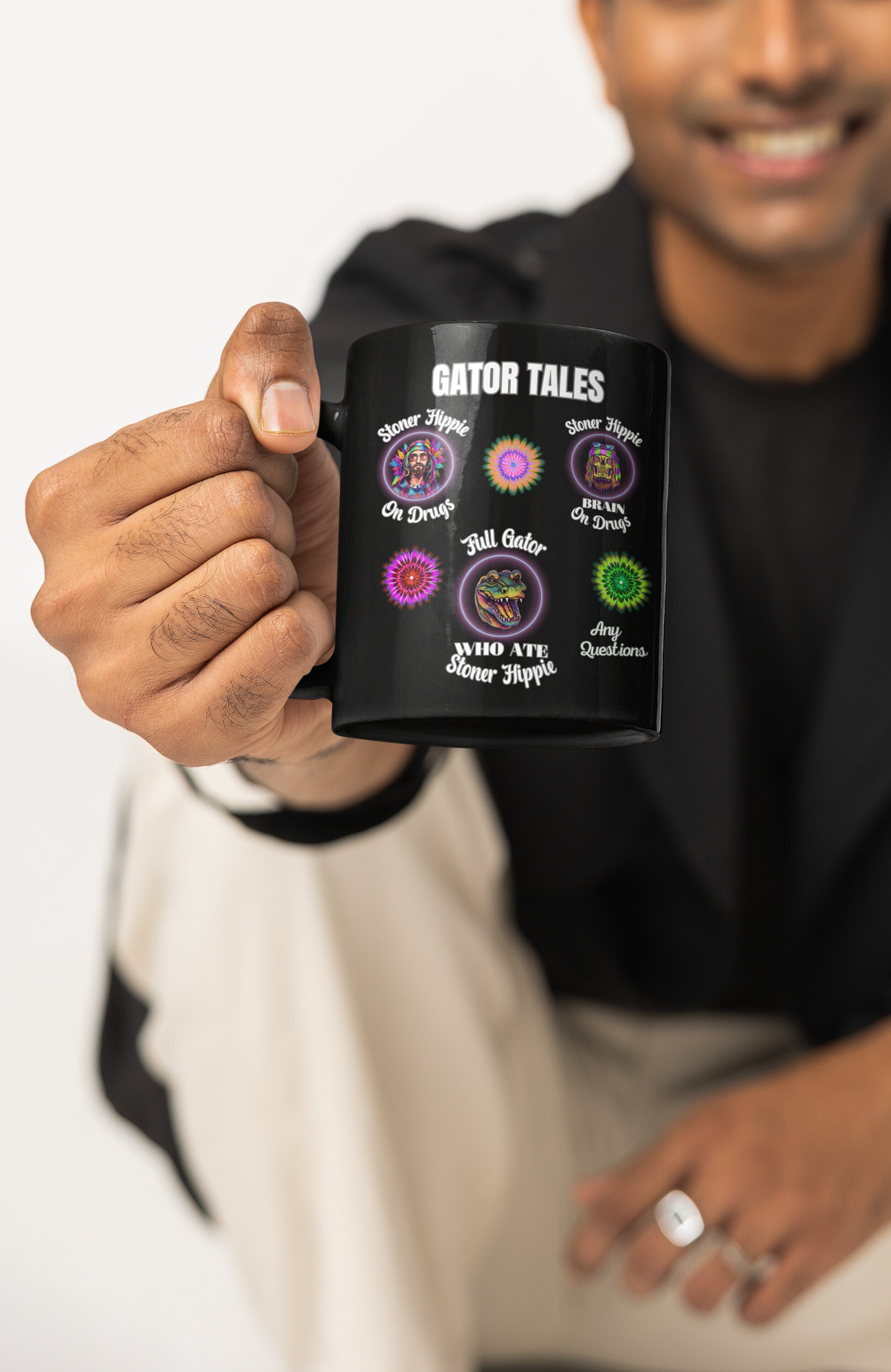 Gator Tales Coffee Mug,stoner Hippie,gators on Acid,psychedelic Gator ...