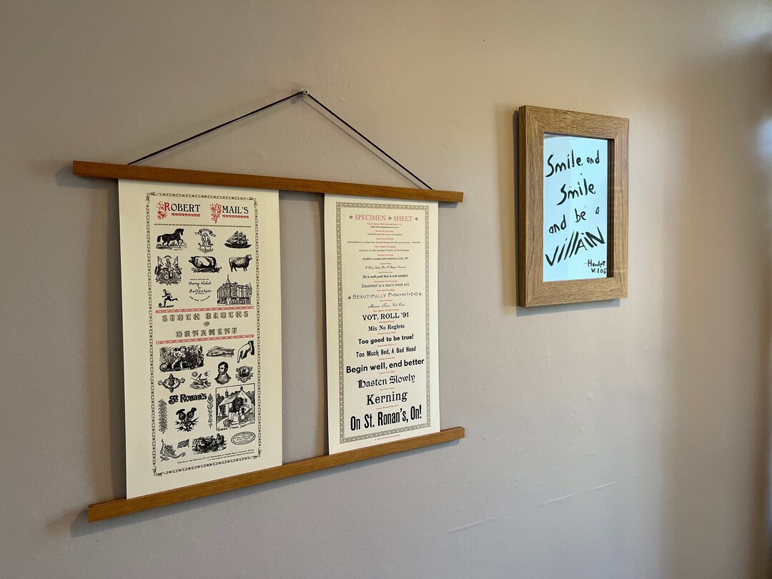 Villain Mirror Light Wood Frame - Etsy