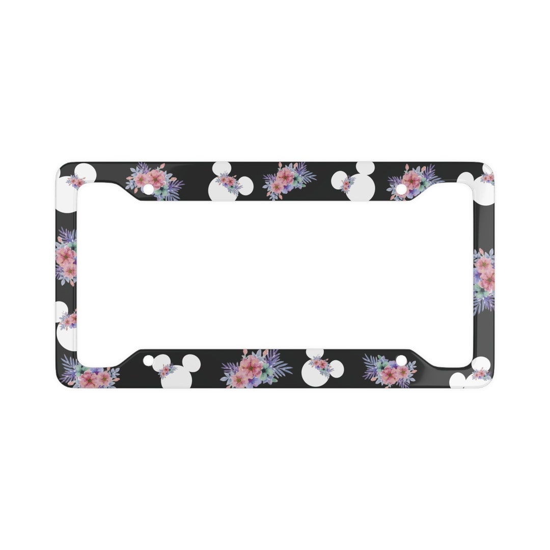 Final Copy of Copy of Black Disney License Plate Frame - Etsy