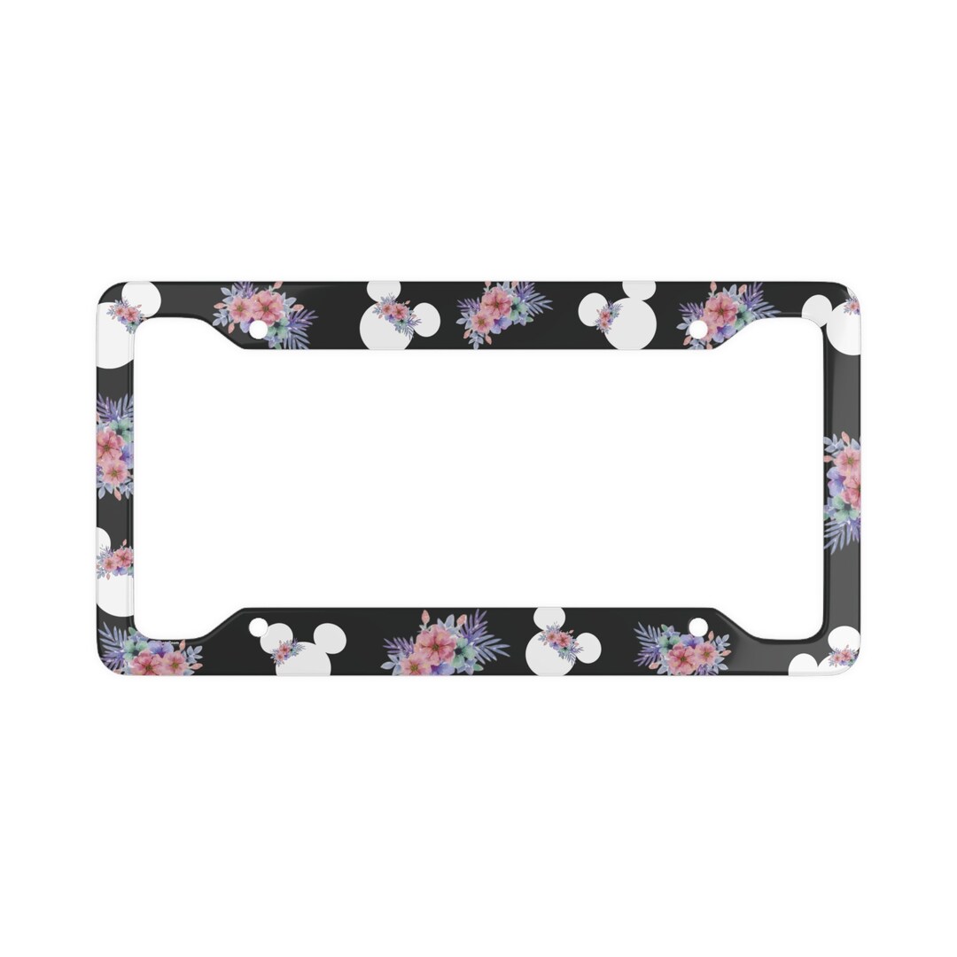 Black Disney License Plate Frame 2 - Etsy