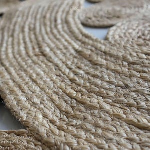 Natural Jute Half Moon Doormat, Semi Circle Area Rug, Boho Entryway Mat ...