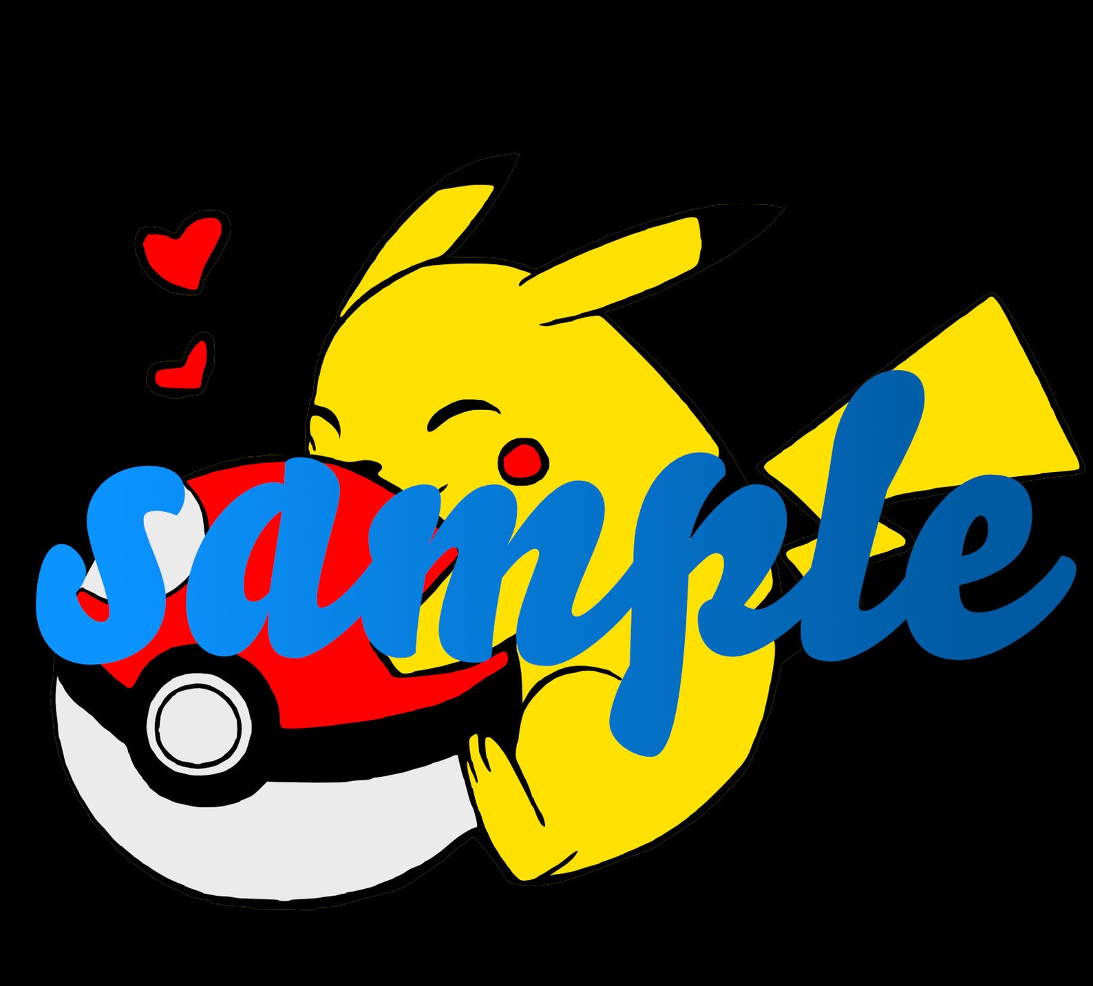 Pikachu Hugging Pokeball Svg Jpeg Pdf Png - Etsy