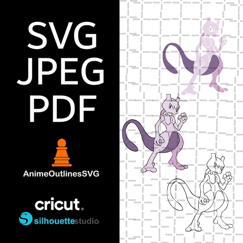 Mewtwo Svg - Etsy