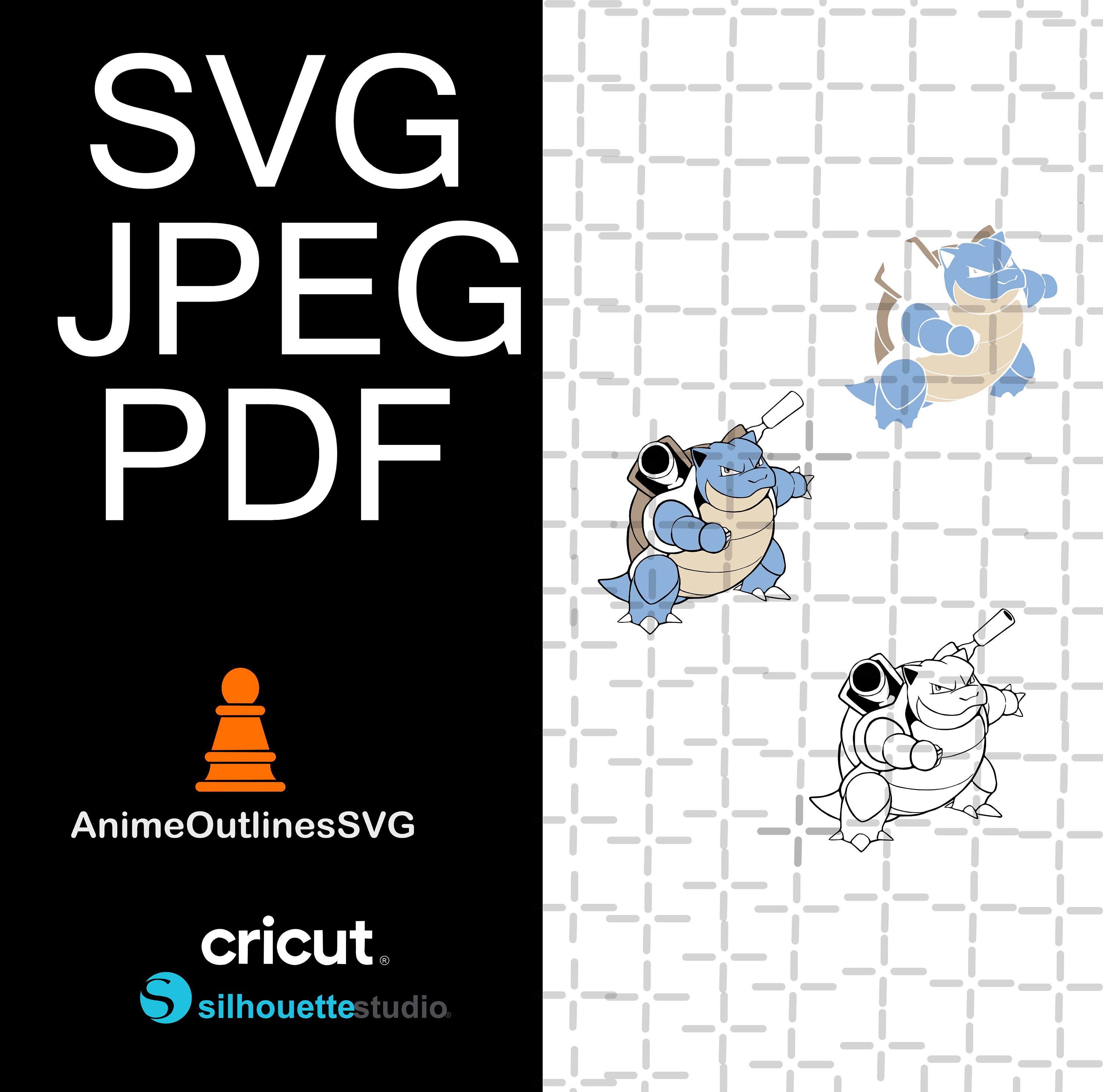 Blastoise SVG PDF PDF - Etsy