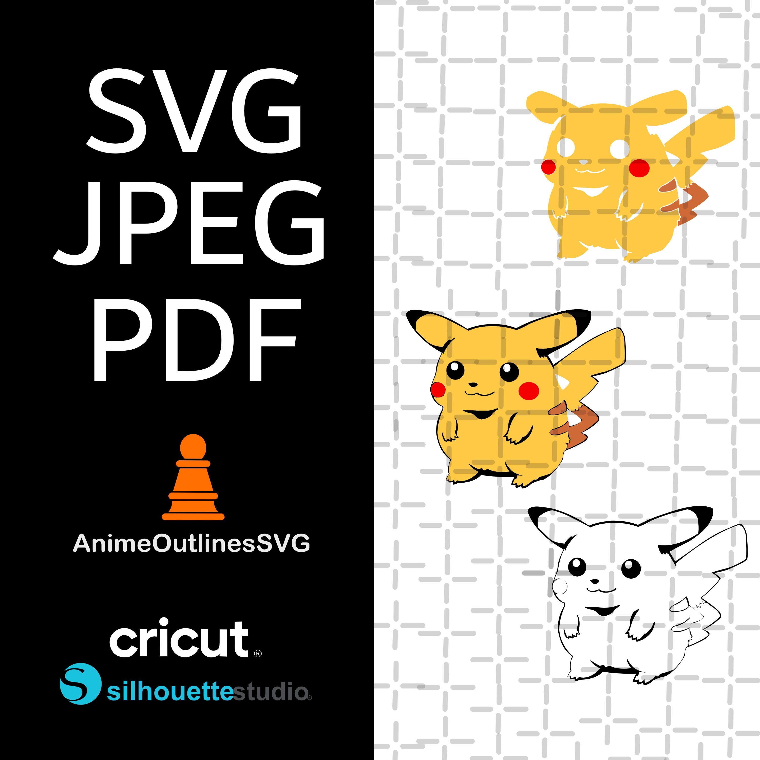 Pokemon Pikachu Original Edition SVG JPEG PDF - Etsy