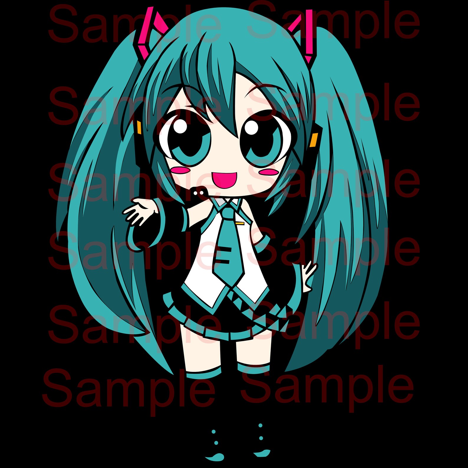 Hatsune Miku Anime Girl SVG PNG Jpeg Pdf - Etsy