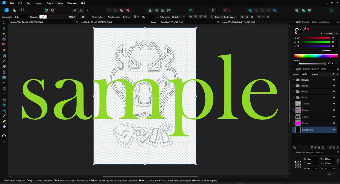 Bowser Neon Lights SVG PDF JPEG - Etsy