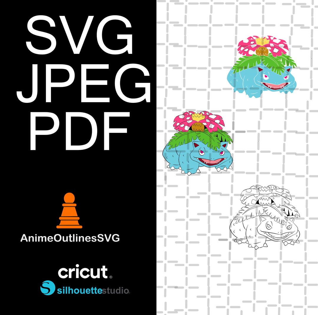 Pokemon Venusaur SVG PDF JPEG - Etsy