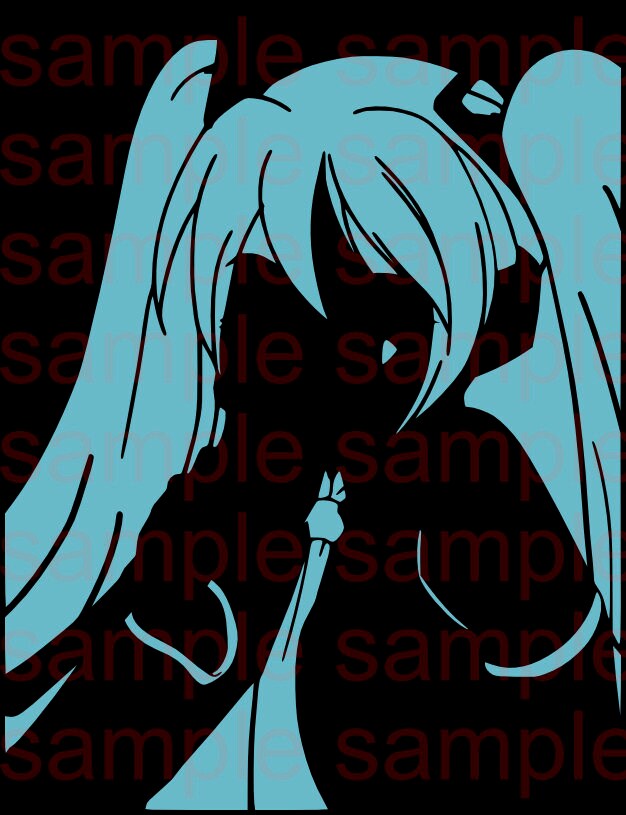 Hatsune Miku Anime Girl SVG PNG Jpeg Pdf Blinks - Etsy