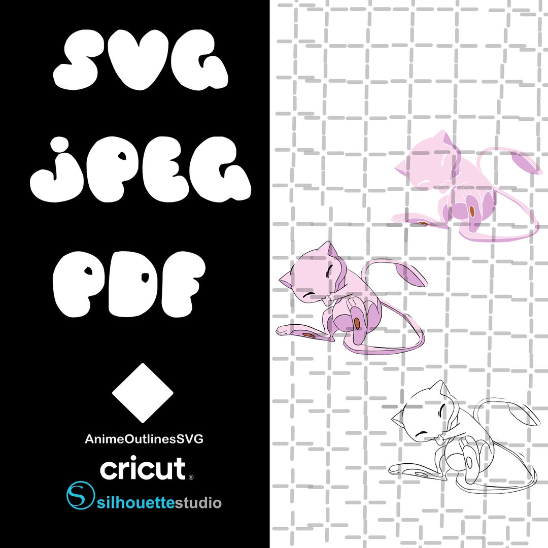 Pokemon Mew PDF SVG JPG Png - Etsy