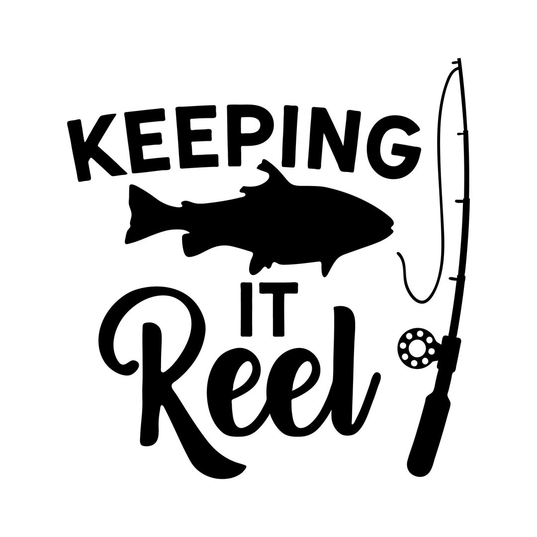 Keep It Reel Fishing Vinyl Decal Sticker - Etsy