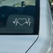 Heart Heartbeat Vinyl Decal Sticker - Etsy