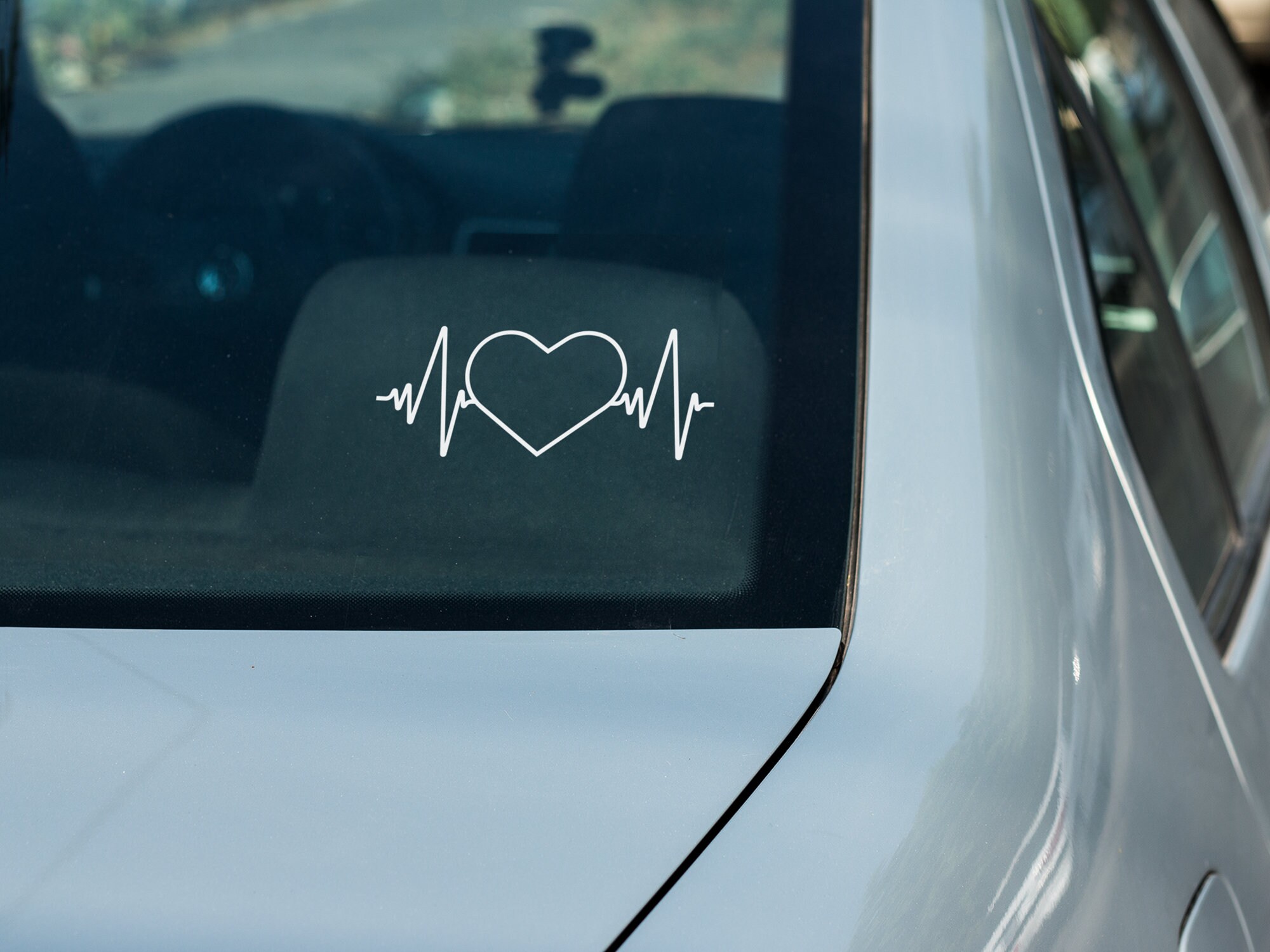 Heart Heartbeat Vinyl Decal Sticker - Etsy