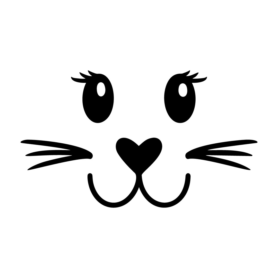 Bunny Face Vinyl Decal Sticker Easter Decor - Etsy
