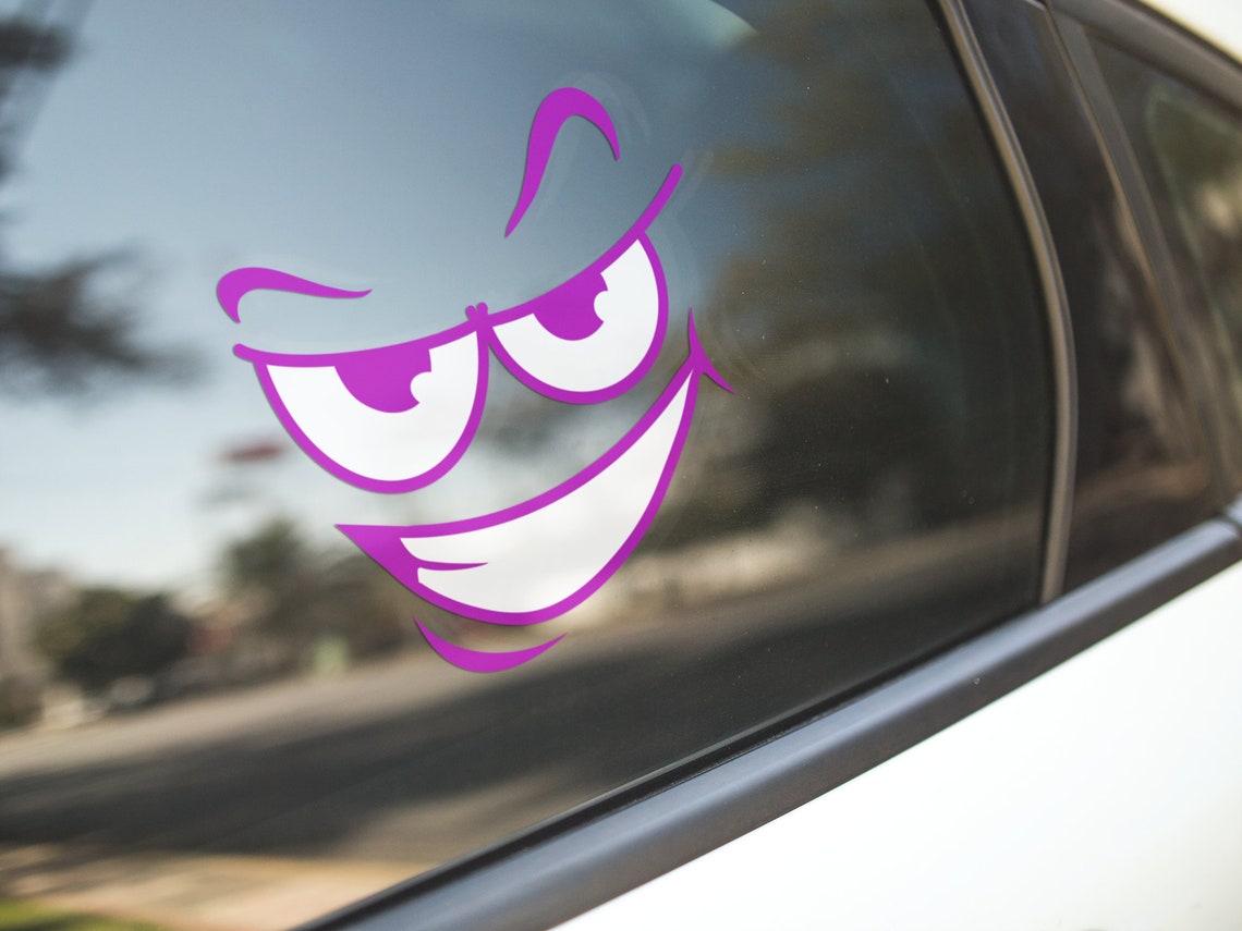Cartoon Faces Vinyl Decal Sticker - Etsy
