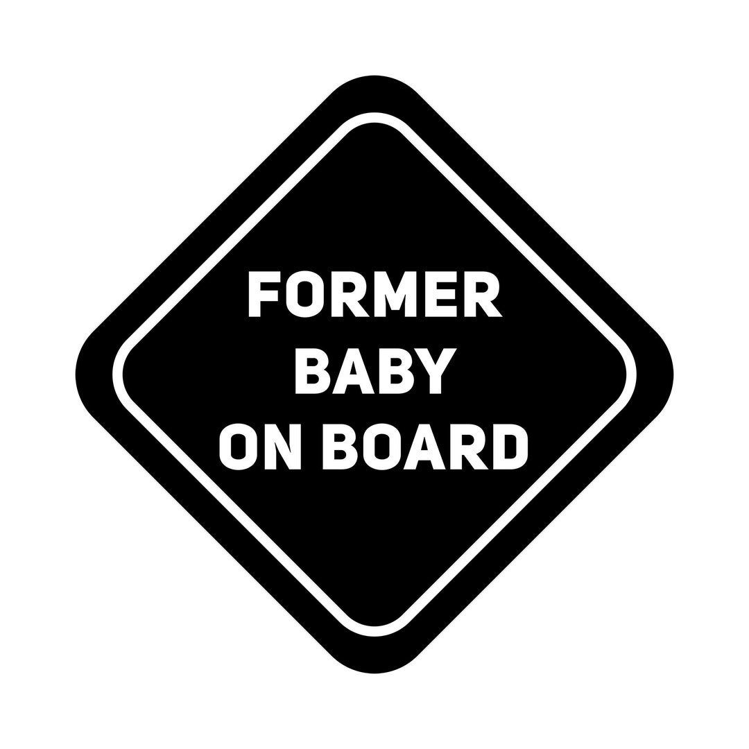 Former Baby on Board Window Vinyl Decal Bumper Sticker - Etsy