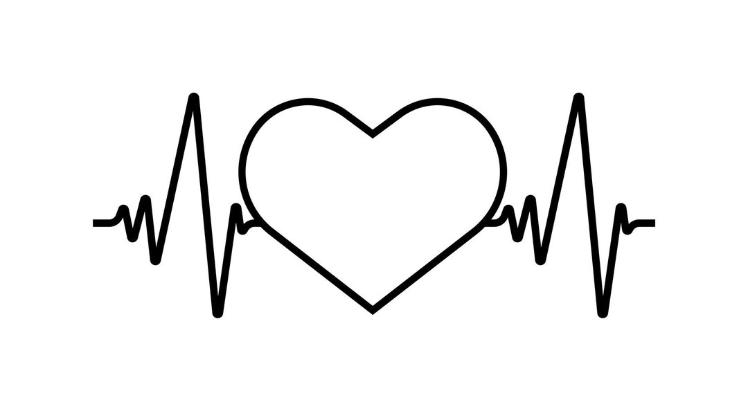 Heart Heartbeat Vinyl Decal Sticker - Etsy