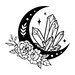 Celestial Crystal Moon Vinyl Decal - Etsy