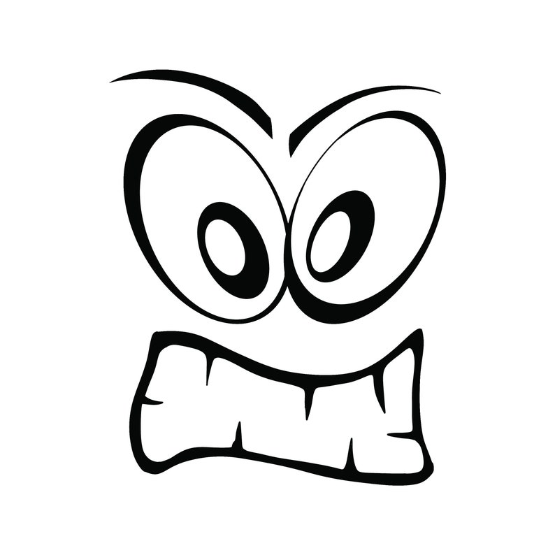 Cartoon Faces Vinyl Decal Sticker - Etsy