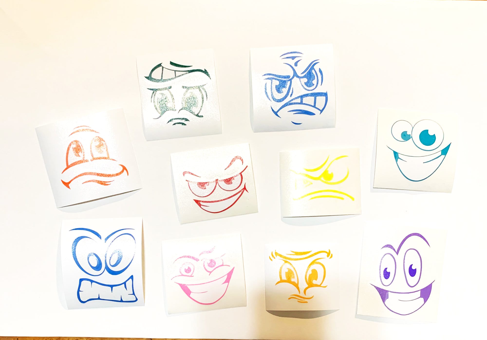 Cartoon Faces Vinyl Decal Sticker - Etsy
