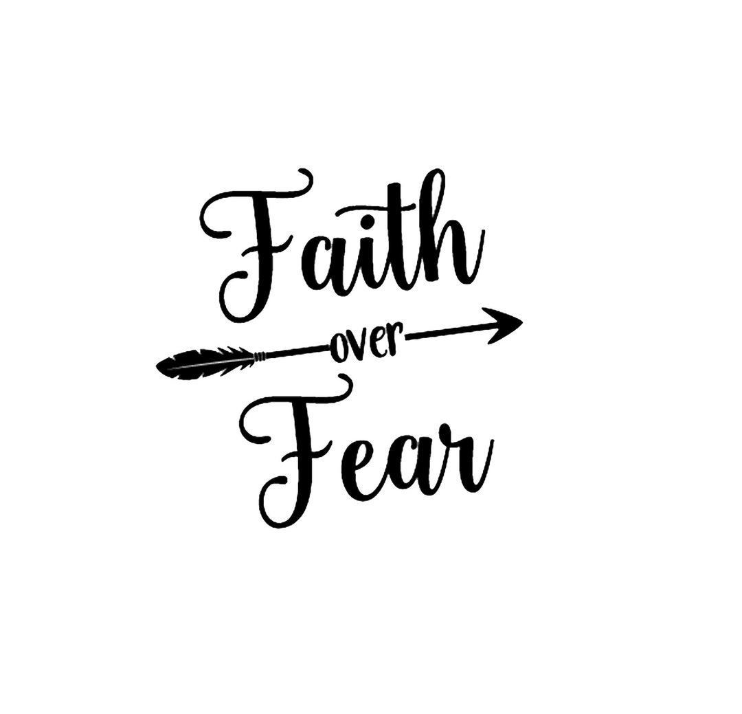 Faith Over Fear Religious Vinyl Decal Sticker - Etsy