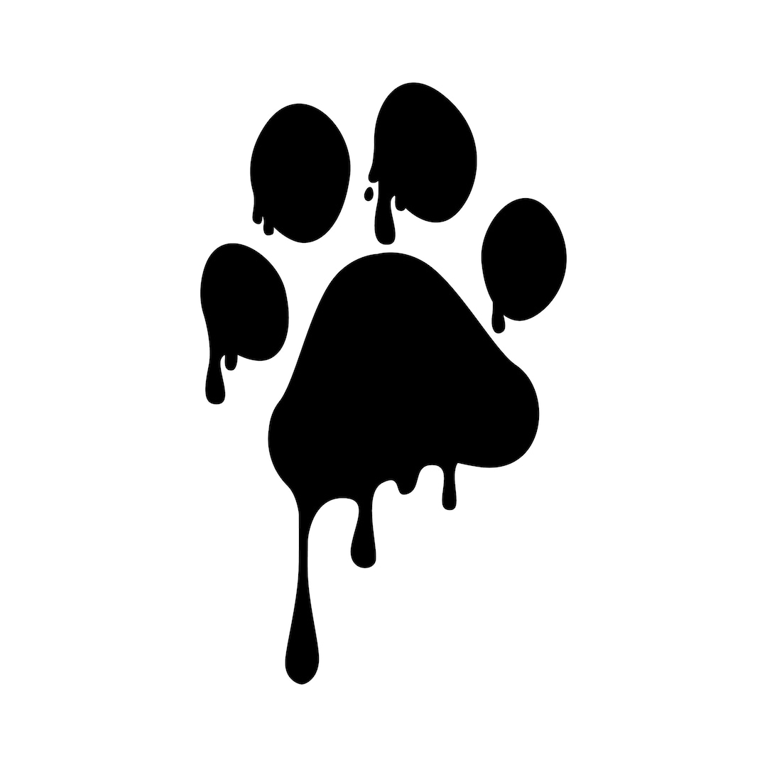 Animal Melting Paw Vinyl Decal Sticker Car Decal - Etsy