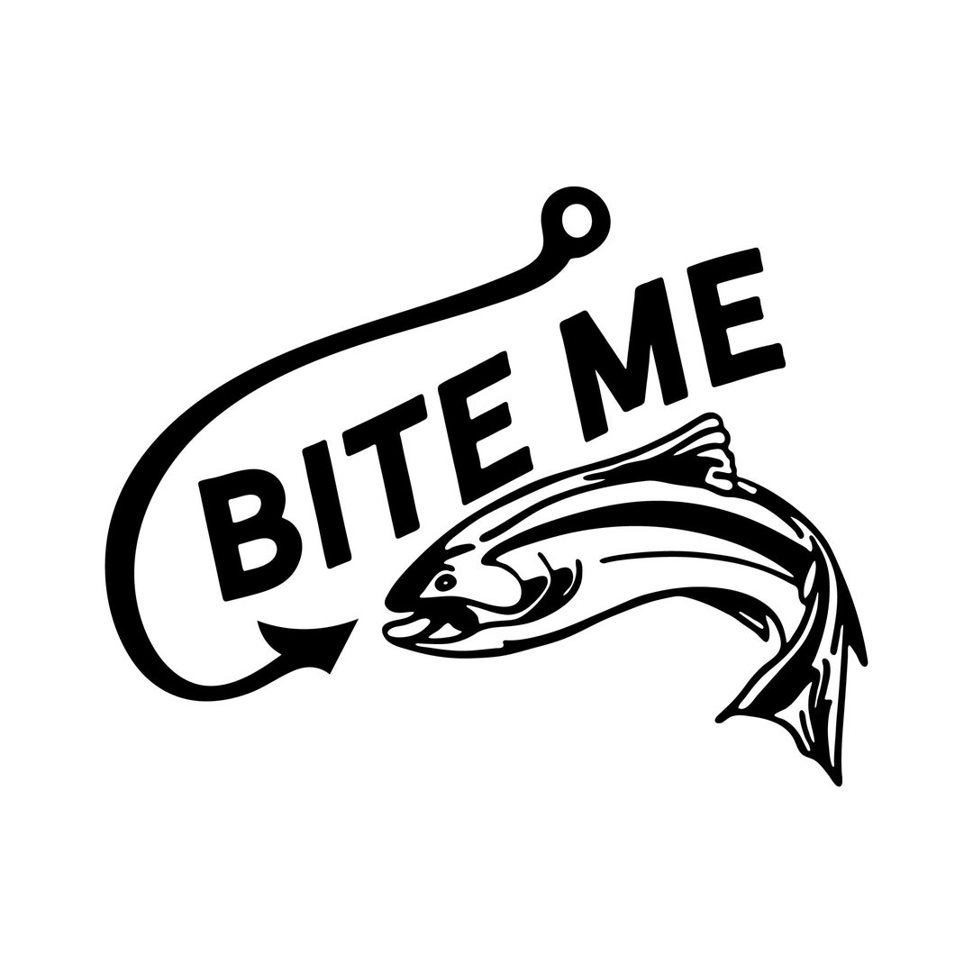 Bite Me Fishing Vinyl Decal Sticker - Etsy