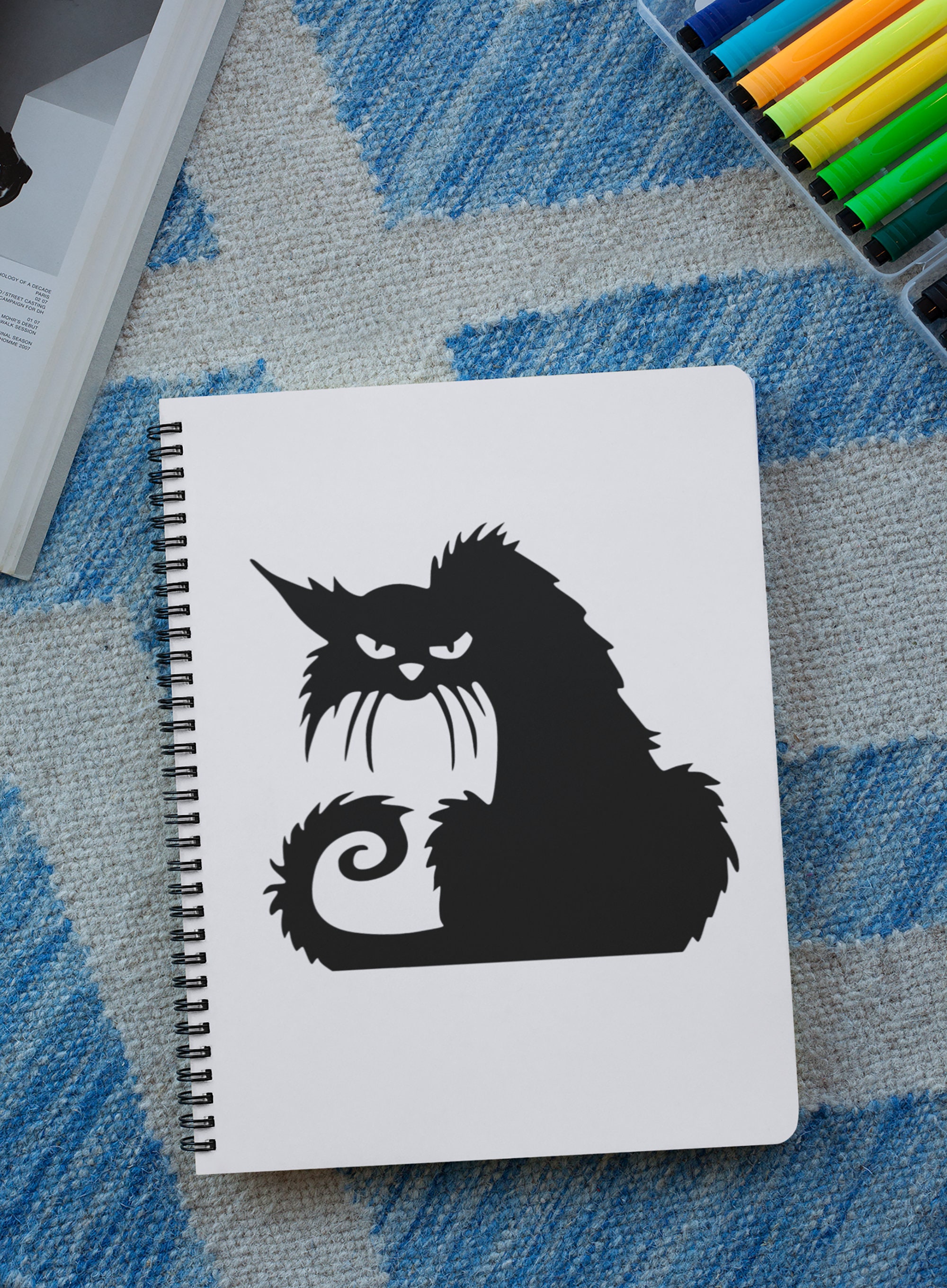 Angry Cat Vinyl Decal - Etsy