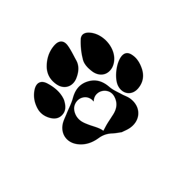 Paw Print Decal - Etsy