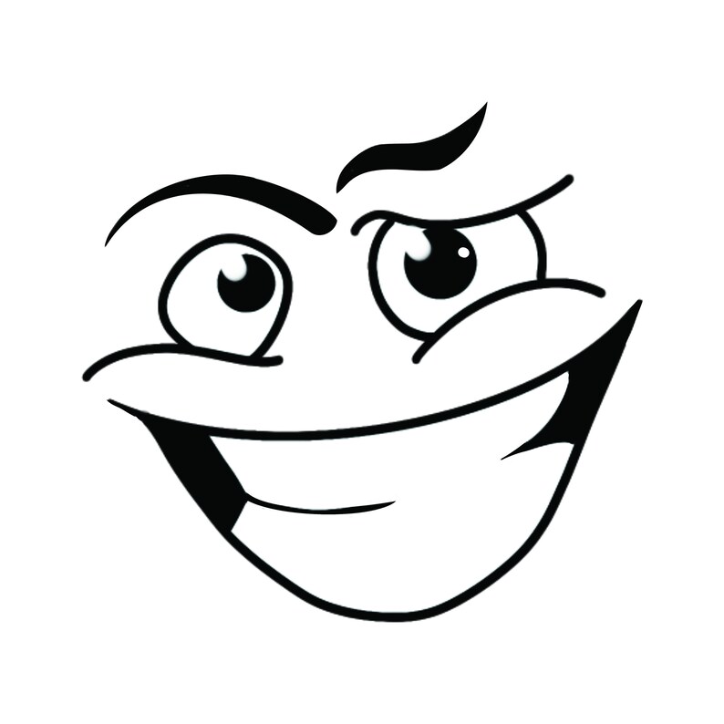 Cartoon Faces Vinyl Decal Sticker - Etsy