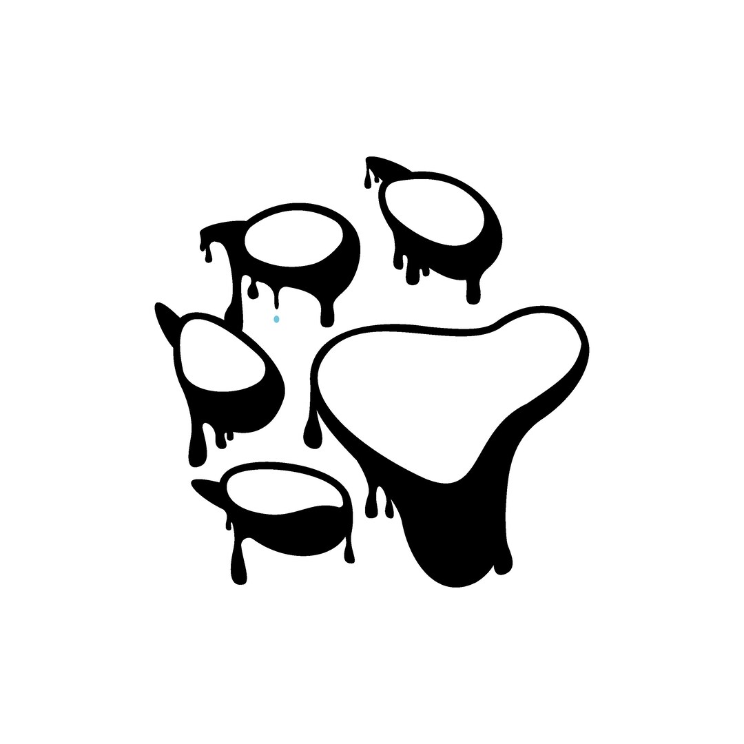 Animal Melting Paw Vinyl Decal Sticker Car Decal - Etsy