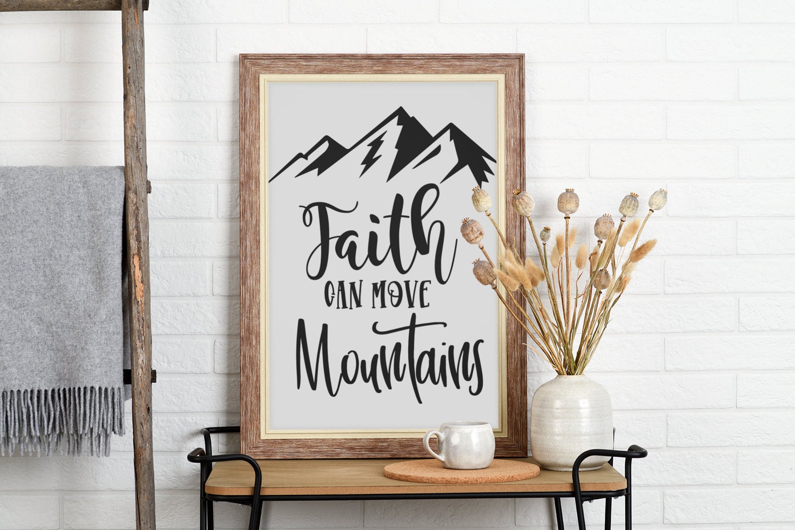 Faith Can Move Mountains Religious Vinyl Decal Sticker - Etsy