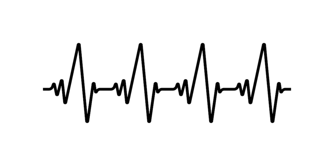 Heartbeat Vinyl Decal Sticker - Etsy