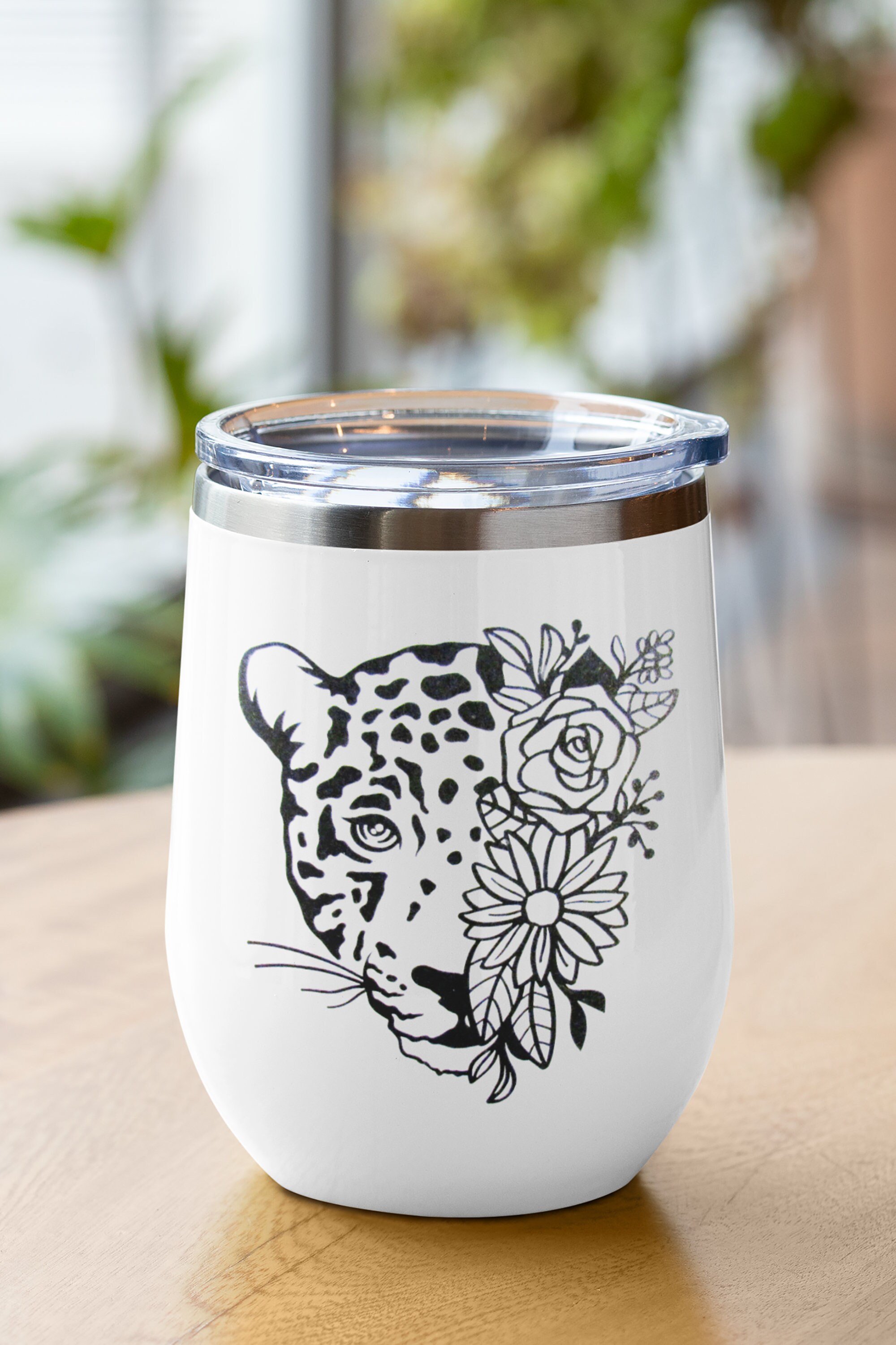 Leopard Floral Cat Vinyl Decal - Etsy