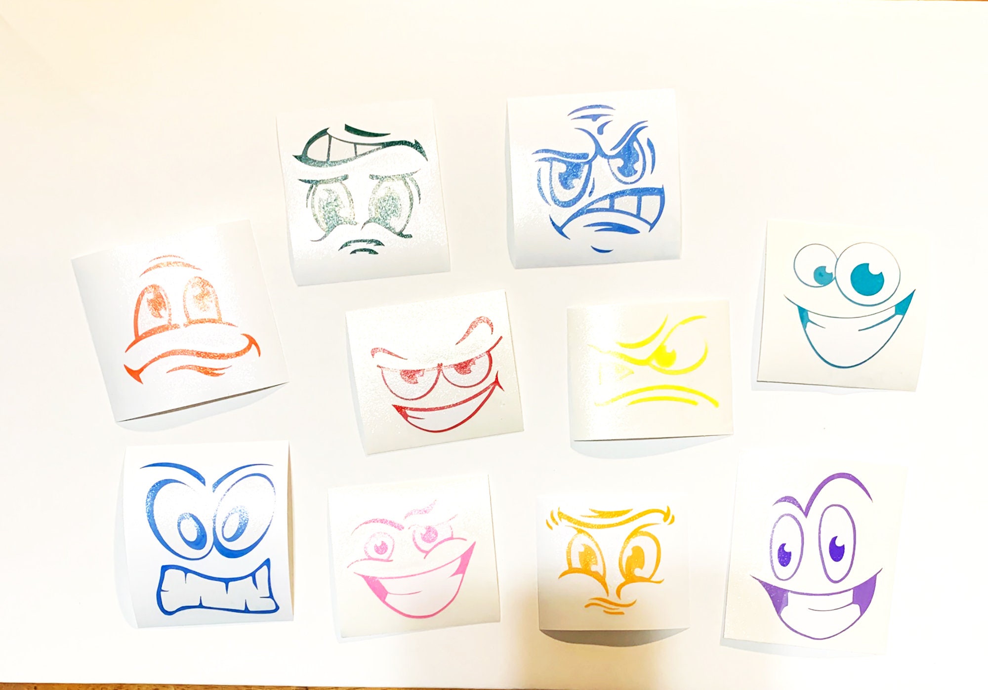 Cartoon Faces Vinyl Decal Sticker - Etsy