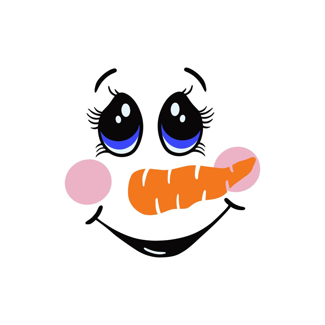 Snowman Face Holiday Vinyl Decal Sticker - Etsy