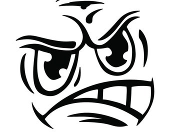 Cartoon Faces Vinyl Decal Sticker - Etsy