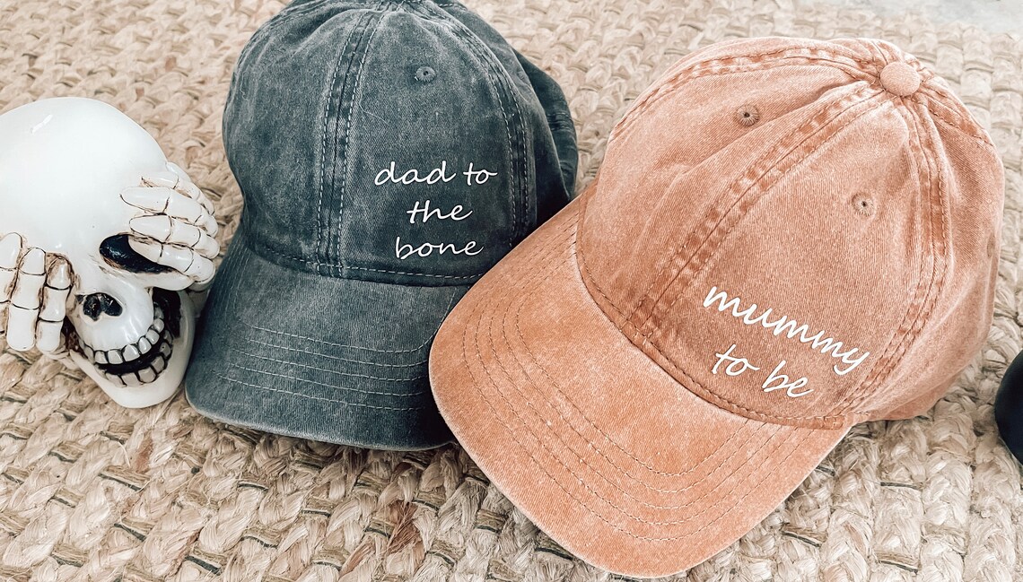 Mom and Dad Hats, Pregnancy Announcement Hats, Gender Reveal Hats, Cute ...