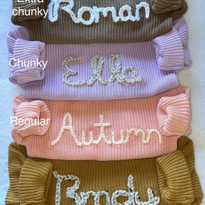 Personalized Hand Embroidered Name Sweater for Babies, Toddlers, Kids ...
