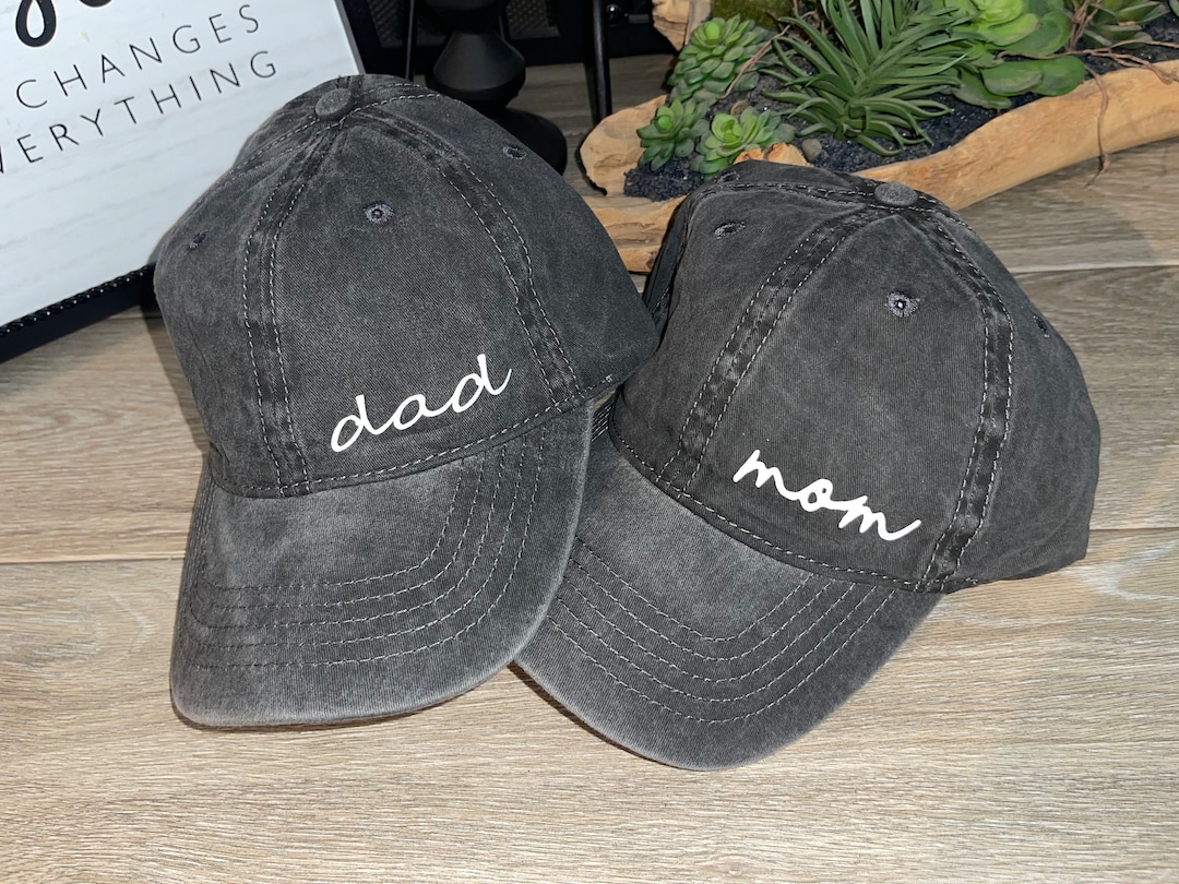 Mom and Dad Hats, Pregnancy Announcement Hats, Gender Reveal Hats, Cute ...