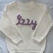 Personalized Hand Embroidered Name Sweater for Babies, Toddlers, Kids ...