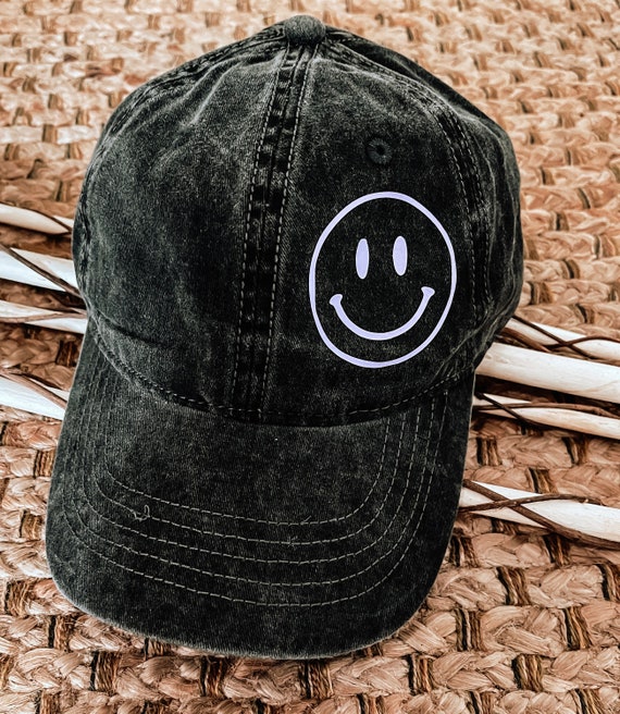 Smiley Face Hat Smiley Face Ball Cap Simple Smiley Hat - Etsy