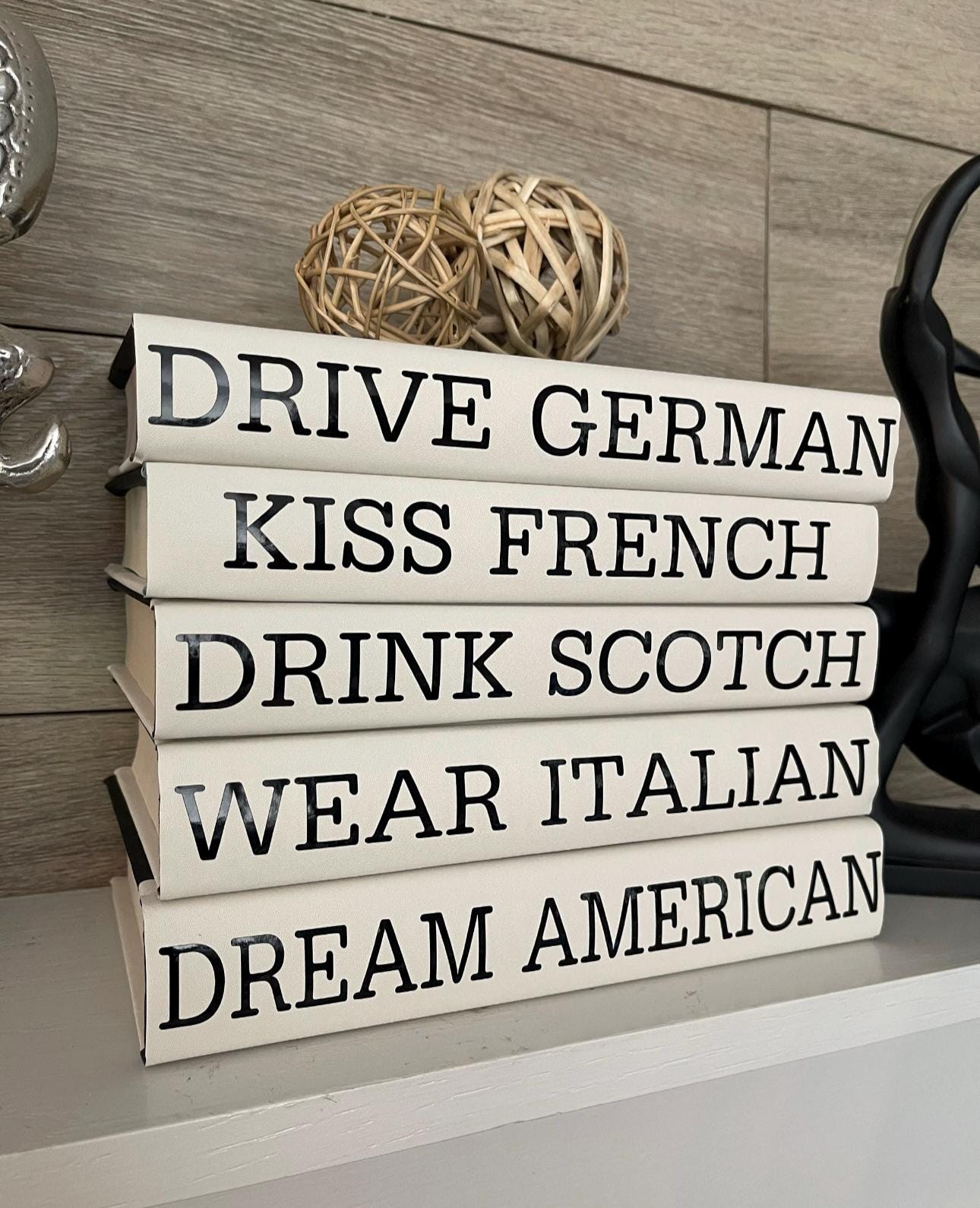 5 Set of Books | Customizable Book Stack | Fashion Books | Glam Decor ...
