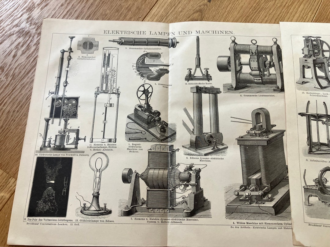Bundle of 5 Antique Old Machines Print 1899 Orginal - Etsy