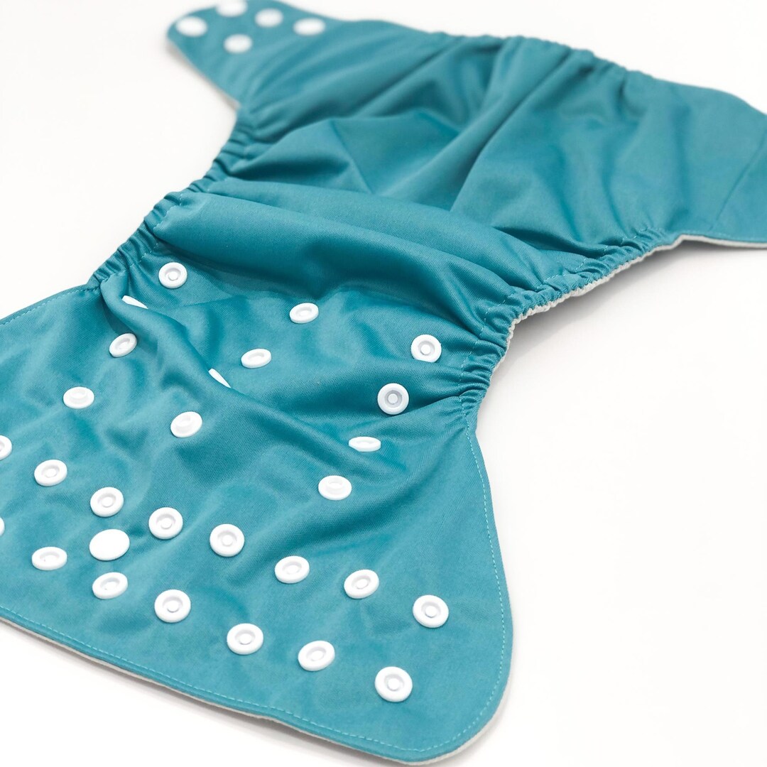 Pocket Cloth Diaper in "sea Glass" Solid Blue/green Color W/ Grey ...