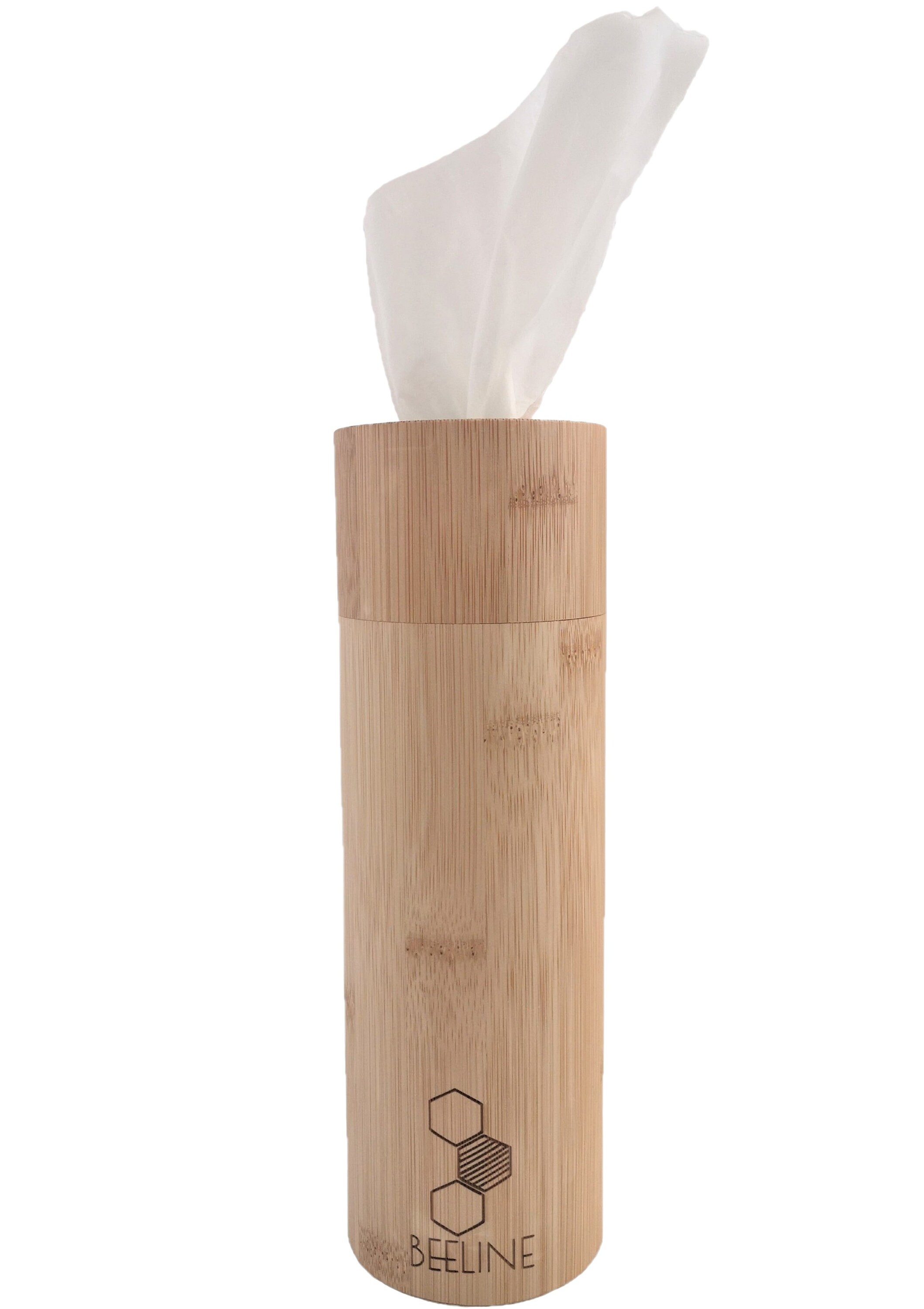 Beeline Tissue Tube - Bamboo Cylinder Round Facial Tissue Box Container ...