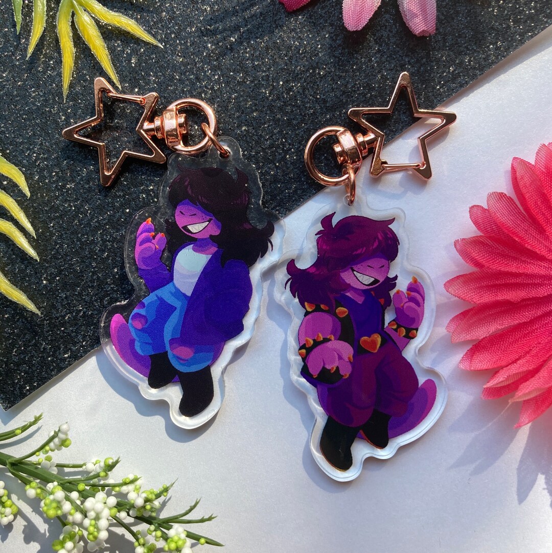 Two-sided Deltarune Susie 2.5in Acrylic Keychain - Etsy
